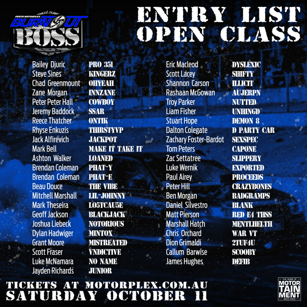 Burnout Boss - Perth Motorplex